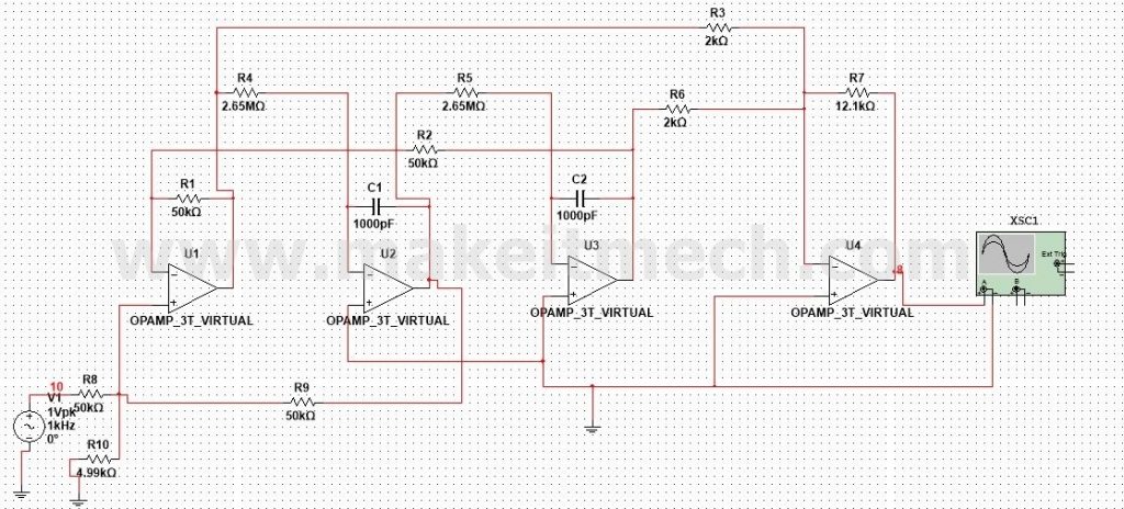 EEG circuit | Schematic diagrams of brain wave project - Make it mech